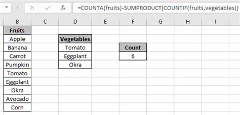 count cells which are not equal to many things in excel