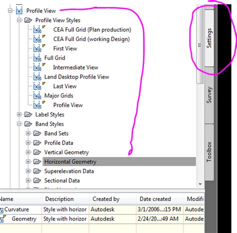 solved horizontal control points on profile autodesk community