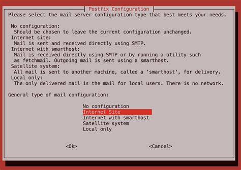 how to install and configure postfix as a send only smtp server on