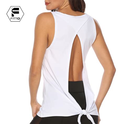 Fittoo Sleeveless Sports Vest Sports Gym Breathable Shirt Backless