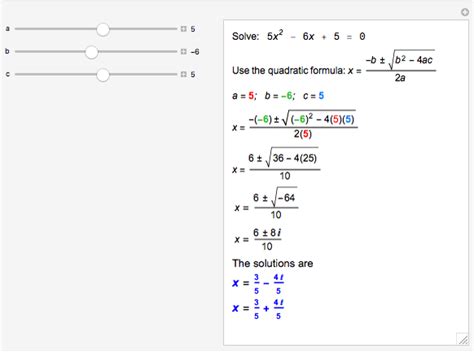 Solve Quadratic Equations With Integer Coefficients Wolfram