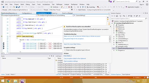initialize a list of class in constructor returns overflow exception in