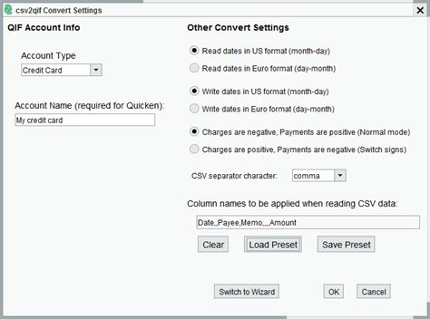 csv2qif convert moneythumb