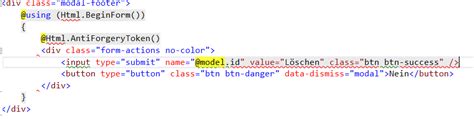 C How Can I Dynamically Generate Html Attribute Value With Model Id