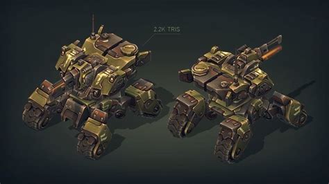 mech constructor spiders and tanks 3d model mech robot tank
