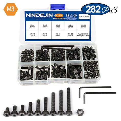 Nindejin Hex Hexagon Socket Head Cap Screw Nut 12 9 Grade Carbon Steel