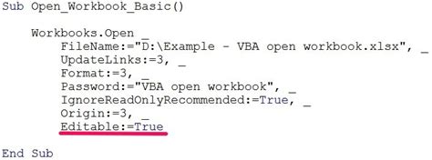 excel vba open file without running macros excel vba