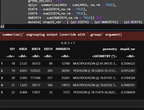 r appropriate procedure for using group by summarize