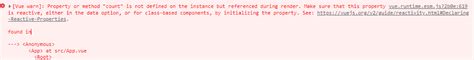 property or method “xxx“ is not defined on the instance but referenced