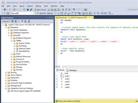 how to insert identity value in sql server identity sql server option