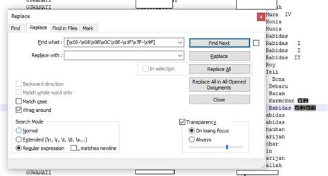 how to find non ascii unprintable characters using notepad plus plus