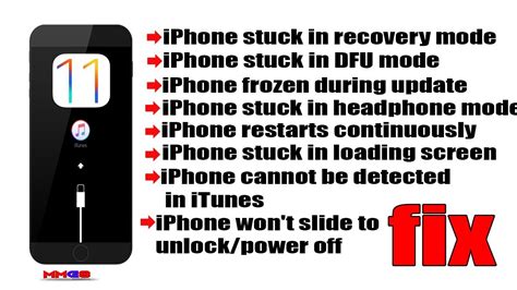 How To Fix Iphone Stuck In Recovery Mode On Ios 11 Iphone Stuck In Dfu