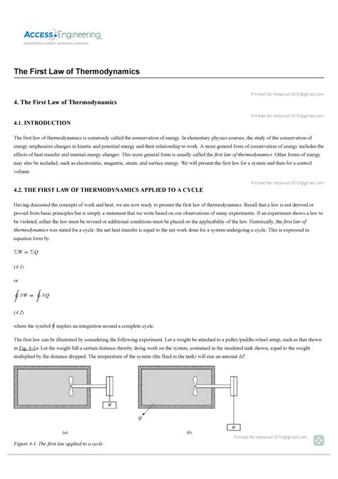 The First Law Of Thermodynamics 4 The First Law Of Thermodynamics 4