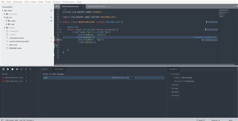 camel textual route debugging in sublime apache camel