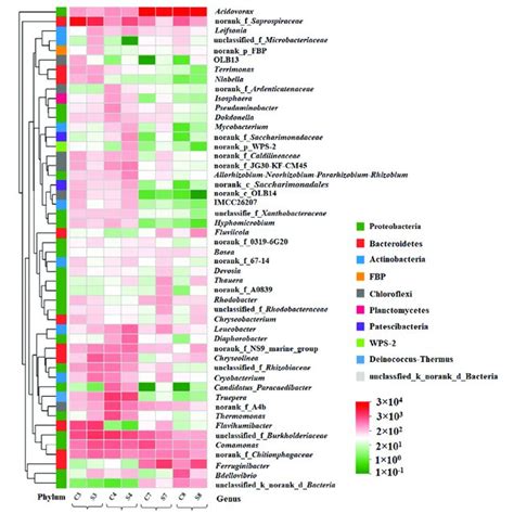 Microbial Community Structures Of The Eight Samples At The Genus Level