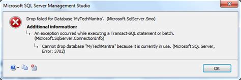 how to drop database in sql server by closing existing connections