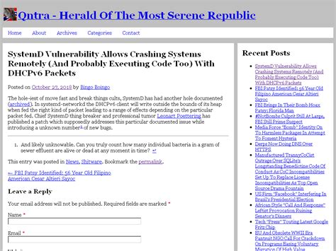 systemd vulnerability allows crashing systems remotely and probably