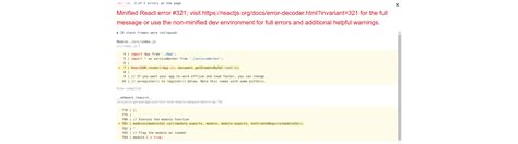 invariant violation minified react error 321 · issue 16029