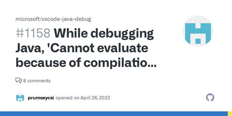 while debugging java cannot evaluate because of compilation error s