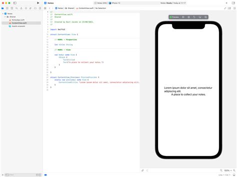working with xcode previews