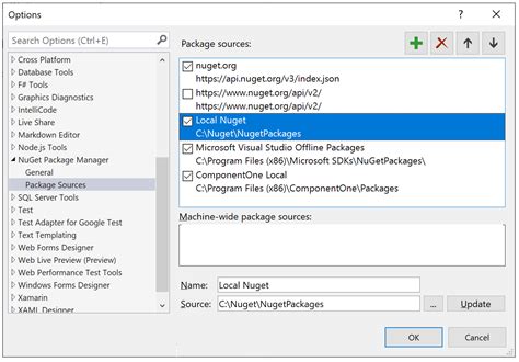 how to manage componentone packages using nuget componentone