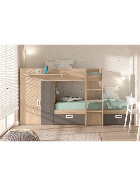 Lit Superposé Fille Avec Bureau Et Rangement Glicerio So Nuit