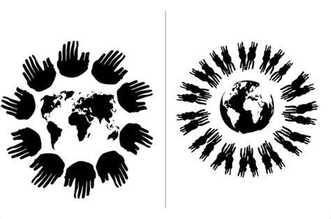 Vector De Silhueta Do Dia Da Terra Vetor Premium