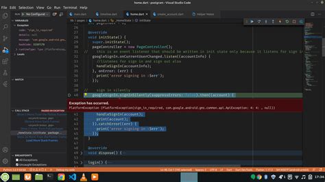 flutter how to solve platformexception platformexception sign in hot