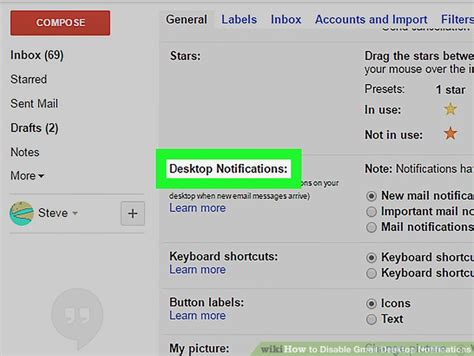 How To Disable Gmail Desktop Notifications 6 Steps