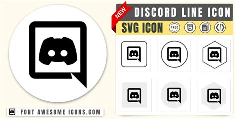 discord line icon svg free discord line svg icon code path html css