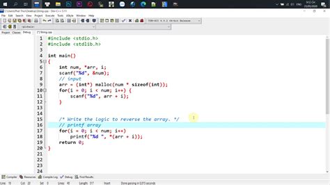 hackerrank array reversal in c Đảo ngược thứ tự trong mảng youtube