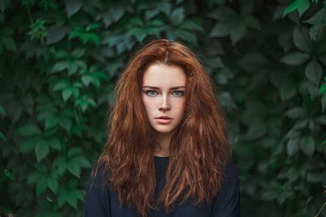 Hd Wallpaper Women Redhead Face Portrait Anna Zabolotskaya Long