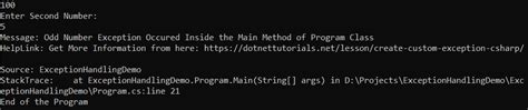 how to create custom exception in c dot net tutorials