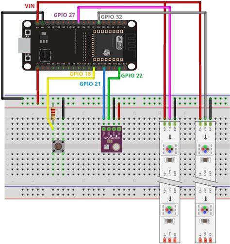 esp32 neopixel status indicator and sensor pcb shield with wi fi