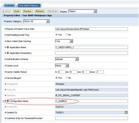 personalization of abap web dynpro application using component
