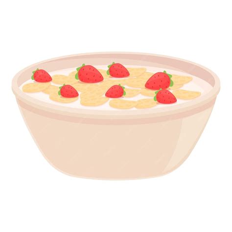 Premium Vector Fruit Cereal Breakfast Icon Cartoon Vector Milk Corn