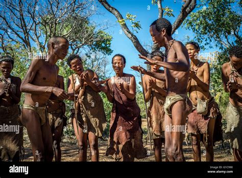 Traditional Dancing And Singing In The Living Museum Of The Juhoansi