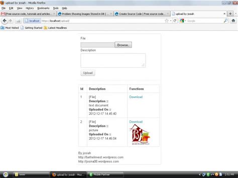 upload files on php mysql site server and saving details on database