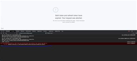 laravel both token and refresh token have expired your request was
