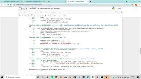 stack expects non empty tensor list nlp pytorch forums