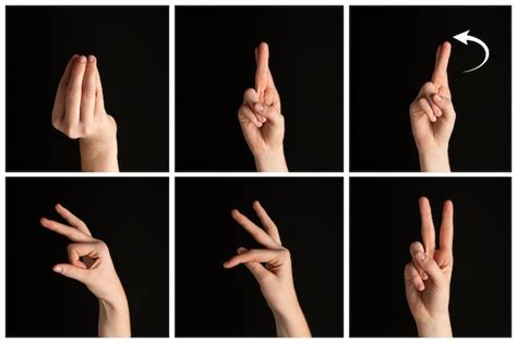 free photo collection of hand gestures for sign language