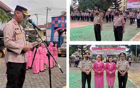 Polres Toraja Utara Gelar Upacara Laporan Kenaikan Pangkat Pengabdian