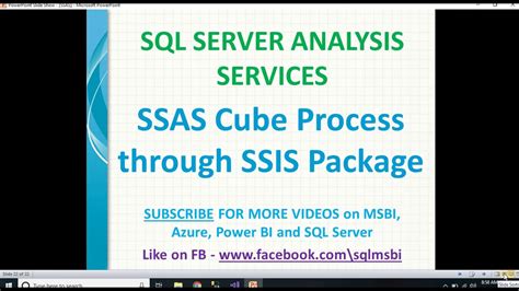 ssas cube process through ssis package processing ssas cube in ssis