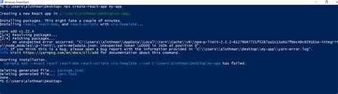 npm error in creating react project by npx create react app myapp