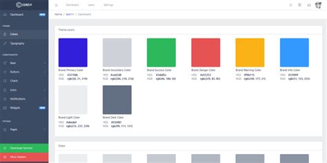 coreui admin dashboard available as jinja2 theme and flask django