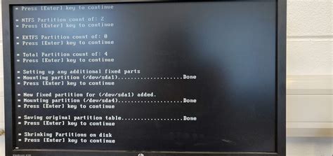 error trying to restore gpt partition tables fog project