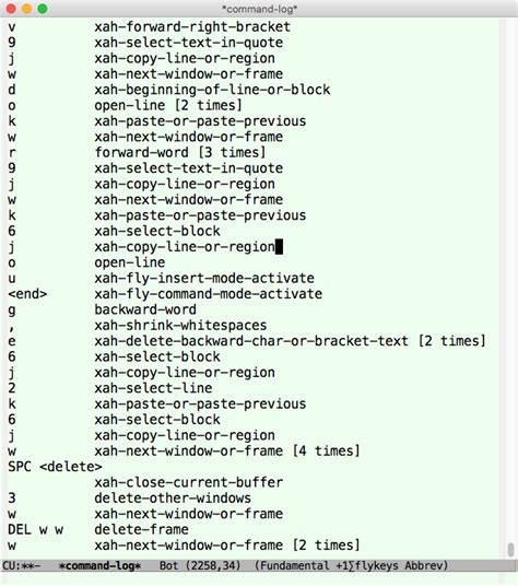 emacs display key and command in real time