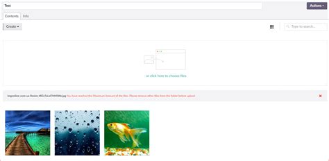 file amount limit in the media folder using umbraco and getting