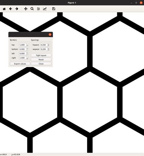 python setting border spacing matplotlib figure stack