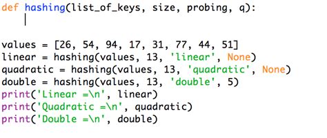 quadratic probing hash table python i do decorations